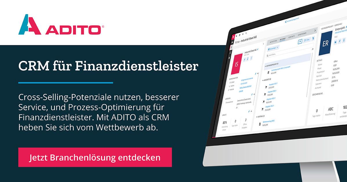 CRM für Finanzdienstleister & Makler | ADITO Software